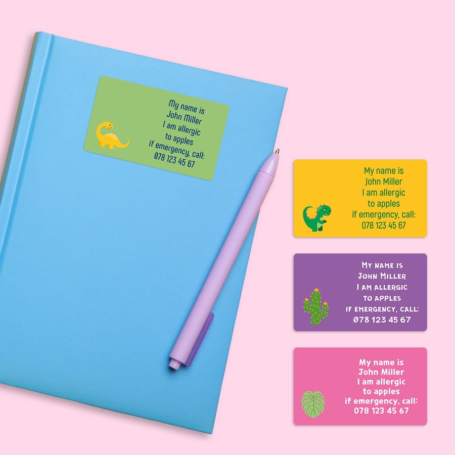 Extra large custom stick-on labels for objects | stickerkid.ch