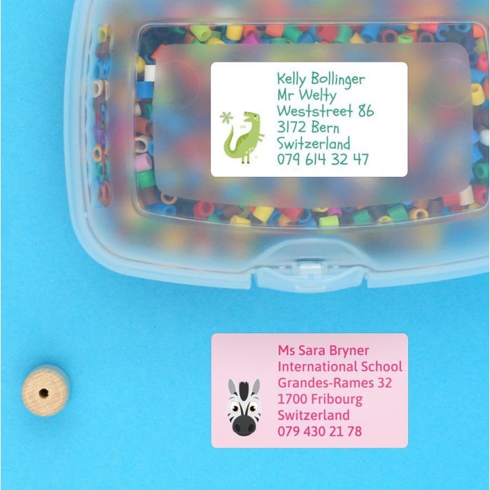Extra large personalised name stickers Stickerkid.ch