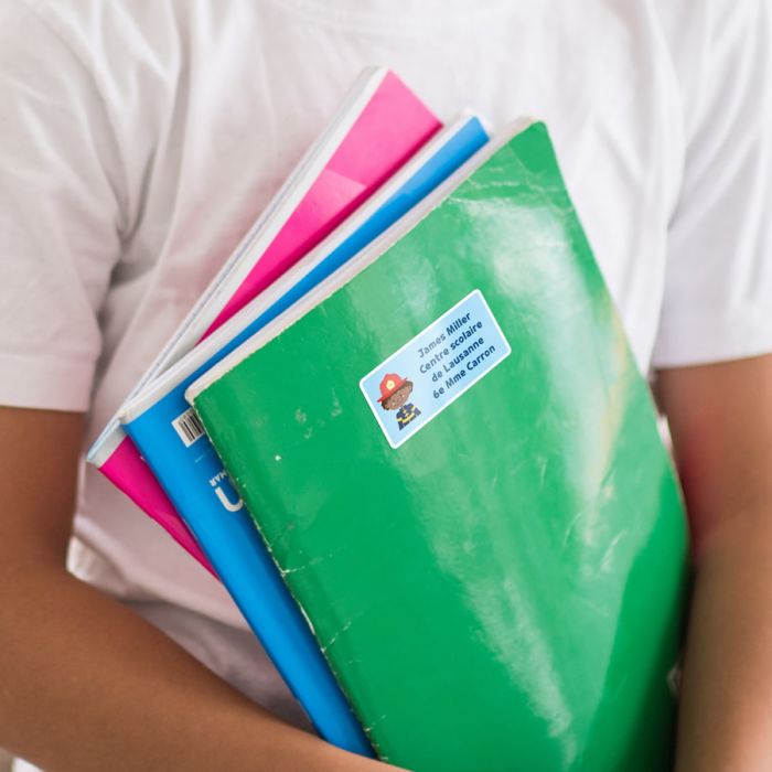 Personalised labels for books and notebooks Stickerkid.ch